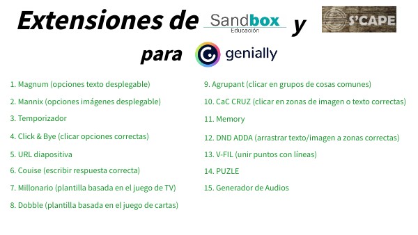 Extensiones Plantillas | Genially