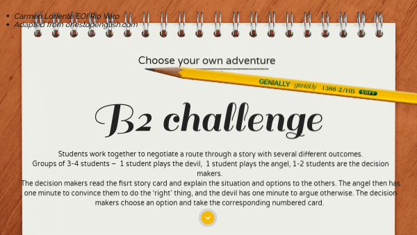 B2 Choose your own adventure | Genially