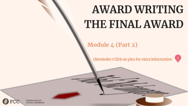 Module 4 (Part 2) - The Final Award - Part 2 | Genially