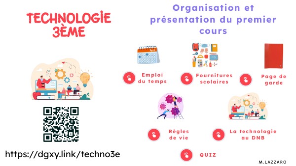 1er cours Technologie | Genially