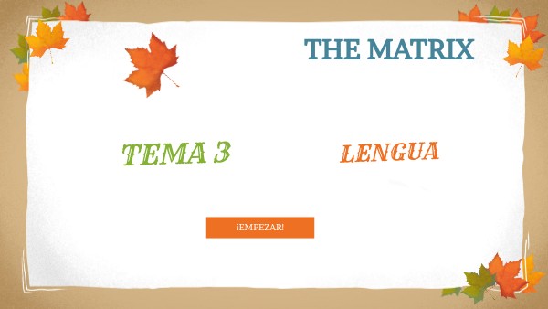 TEMA 3 LENGUA SEXTO 2020 21 | Genially