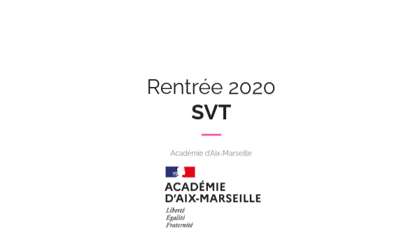 Vidéo Rentrée SVT 2020_Ac-Aix-Marseille | Genially