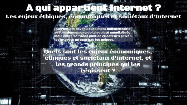 SNT - enjeux internet | Genially