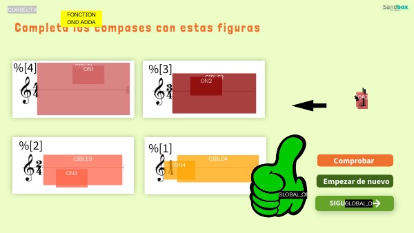 Completar compases | Genially