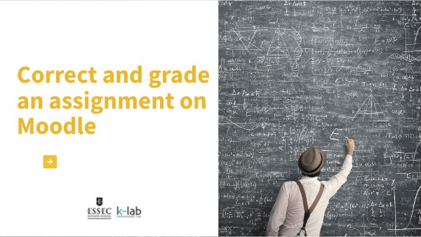 Correct and grade an assignment on Moodle