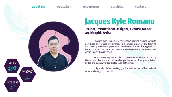 Jacques Kyle Romano's Digital Portfolio | Genially