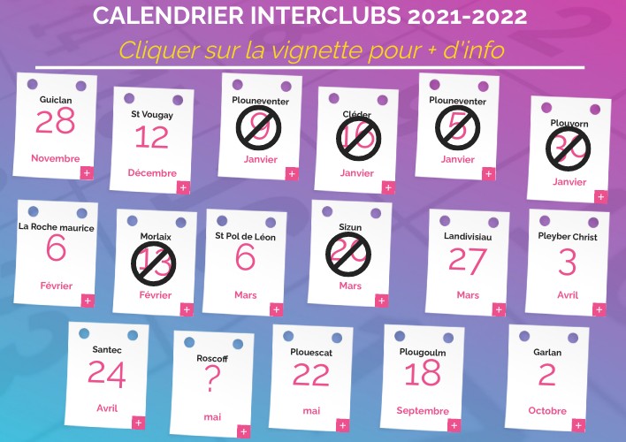 calendrier interclubs | Genially