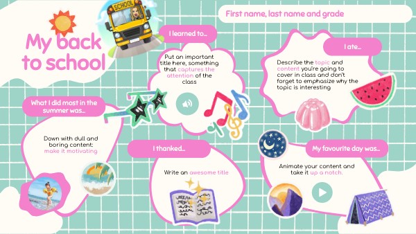 MY BACK TO SCHOOL by Miss Angela | Genially