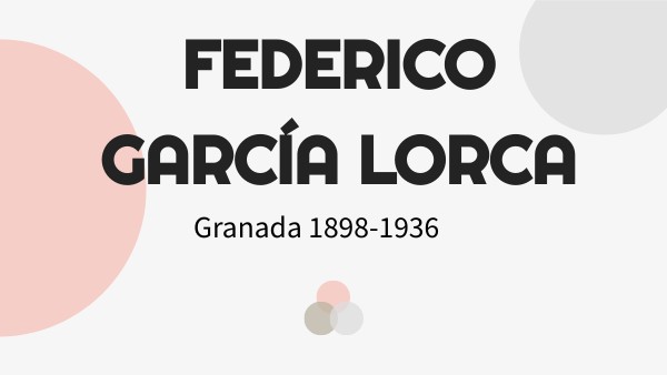 Federico García Lorca | Genially