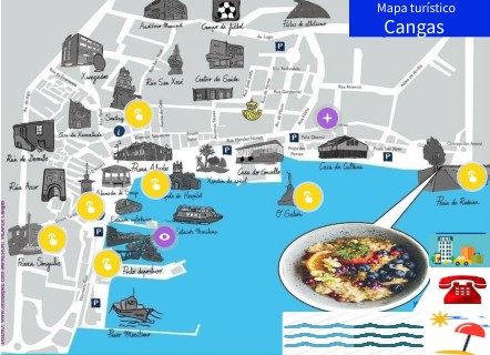 Mapa turístico de Cangas
