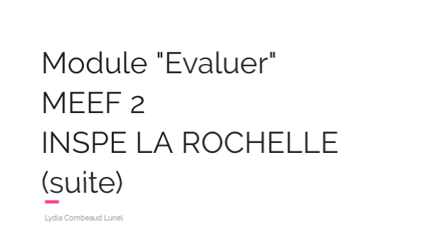 EVALUER 2 | Genially