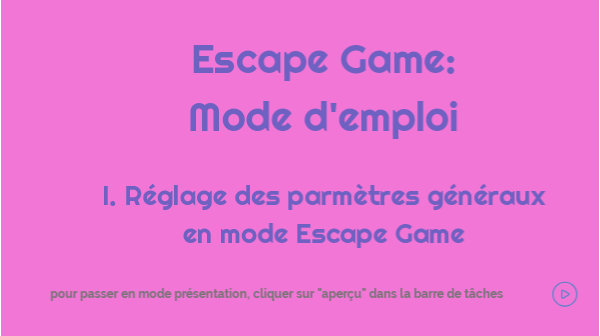Escape Game - TP | Genially