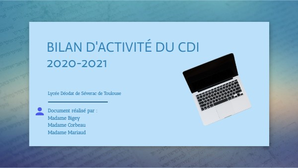 Bilan d'activité du CDI 2020-2021