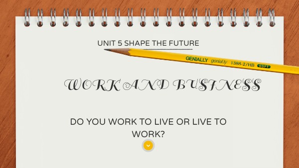 UNIT 5 WORK AND BUSINESS | Genially