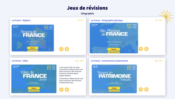 Jeux révisions histoire géo 4e | Genially