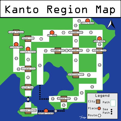 Mapa de Kanto | Genially