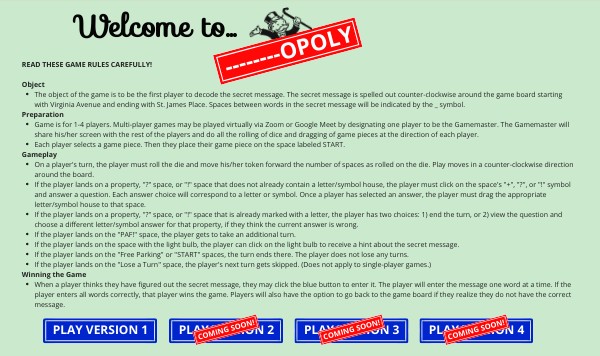 Monopoly Template | Genially