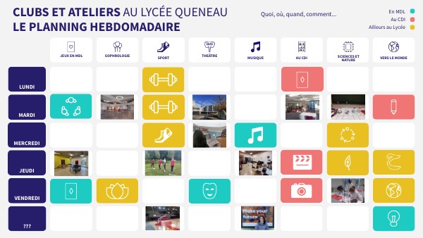Clubs et ateliers au Lycée Queneau 2022-2023
