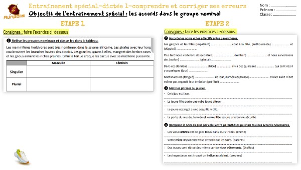 les accords-dans le gn | Genially