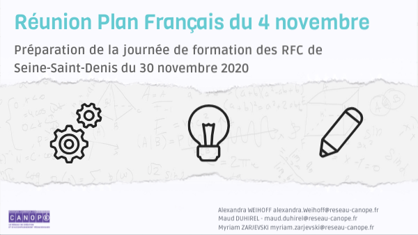 Réunion Plan Français