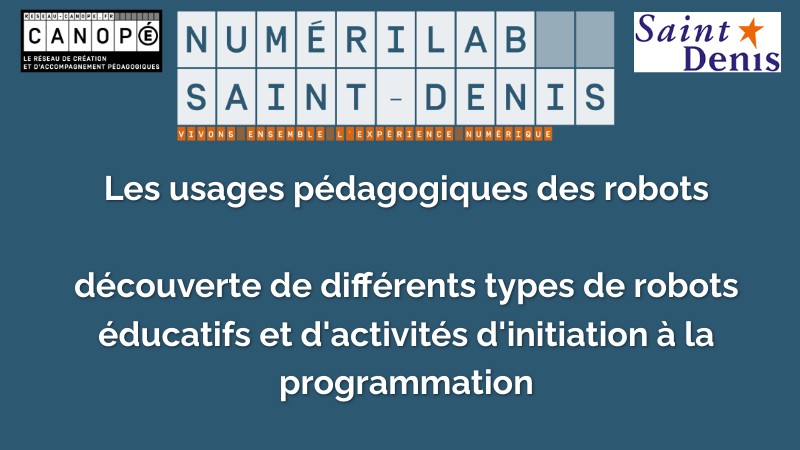 NumériLab - Usage pédagogique des robots