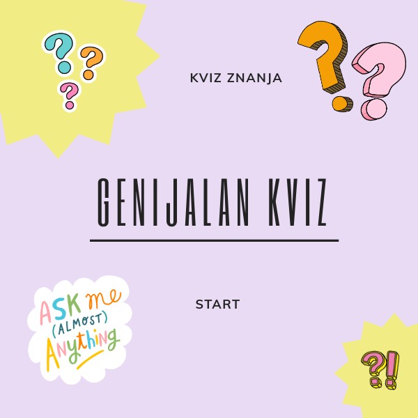 Genijalan kviz predložak