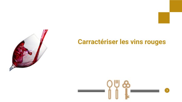 Séance Caractériser les Vins Rouges | Genially