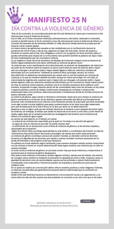 MANIFIESTO 25N | Genially