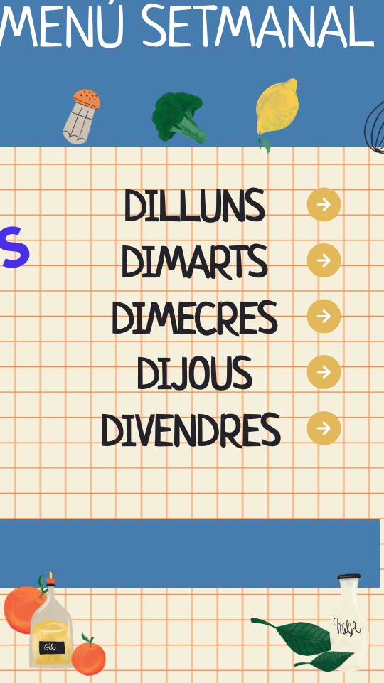MENÚ SETMANAL | Genially
