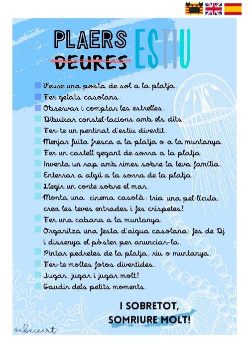 Deures estiu | Genially