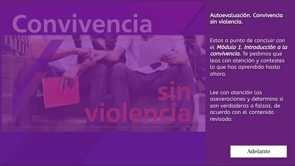 Autoevaluación. Convivencia sin violencia | Genially