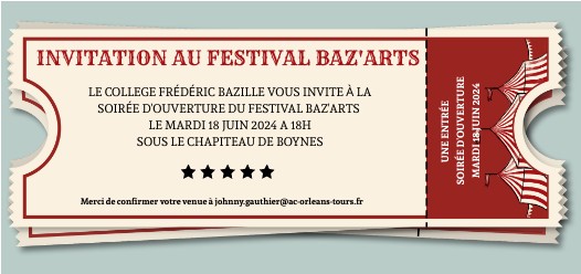 Invitations Baz'Arts 2024