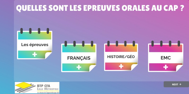 Les oraux au CAP | Genially