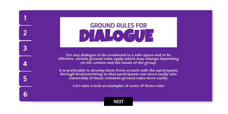 Ground Rules for Dialogue 3