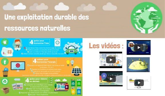 exploitation durable ressources naturelles | Genially