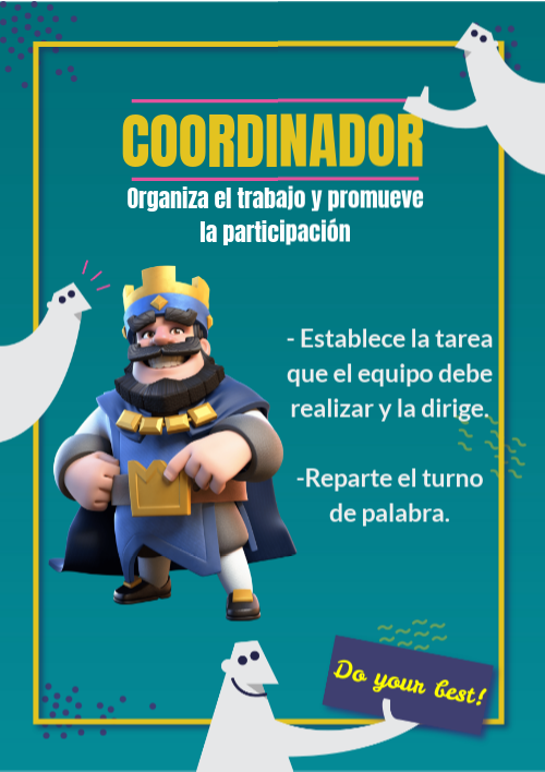 (Cooperativo) Roles de Trabajo, Clash Royale | Genially