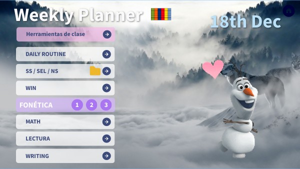 (F) WEEKLY PLANNER | Genially