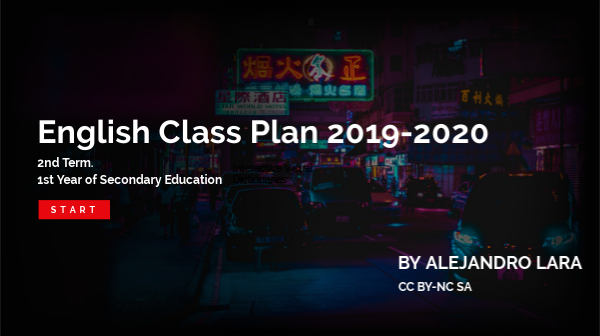 English Class Plan 2019-2020. 1st Year.