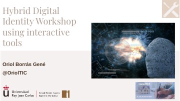 Hybrid Digital Identity Workshop using interactive tools CINIE 2022 | Genially