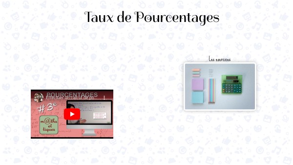 Taux de pourcentages | Genially
