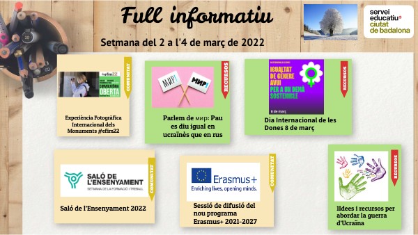 Full informatiu del 2 a l'4 de març de 2022