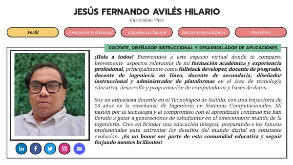 Curriculum Fernando Avilés TecNM