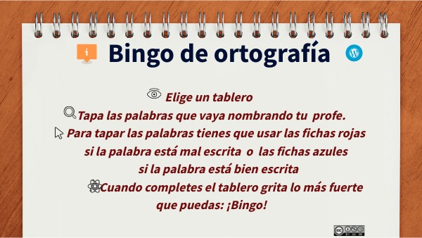 Bingo de ortografía | Genially