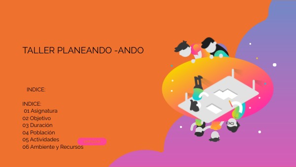 TALLER PLANEANDO -ANDO | Genially