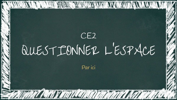 Copie - questionner espace CE2 | Genially