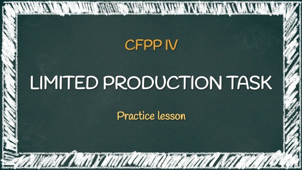 Limited production task | Genially