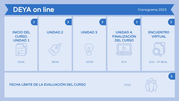 Cronograma DEYA on line - 2023