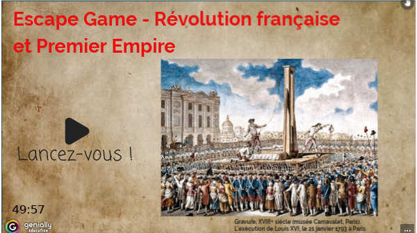 Escape Game 4e - Révolution Française | Genially