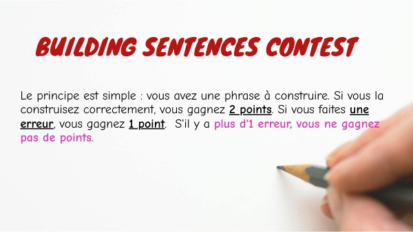 BUILDING SENTENCES 2