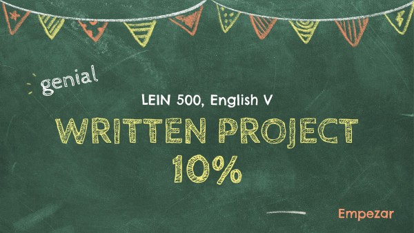 LEIN 500 Written Project